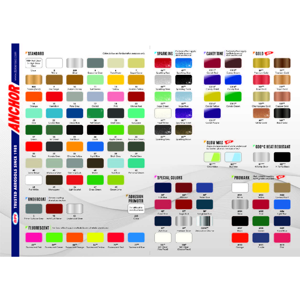 [Dozen] 400ml DPI ANCHOR Aerosol Spray Paint All code 优质喷漆 | Shopee ...