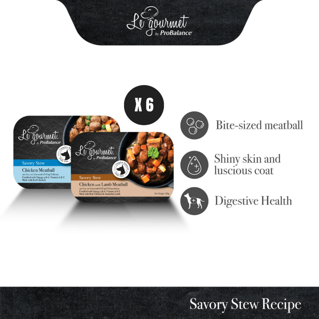 Le Gourmet Savory Stew Chicken Meatball/Chicken with Lamb Meatball Recipe (230g x 6 Units ...
