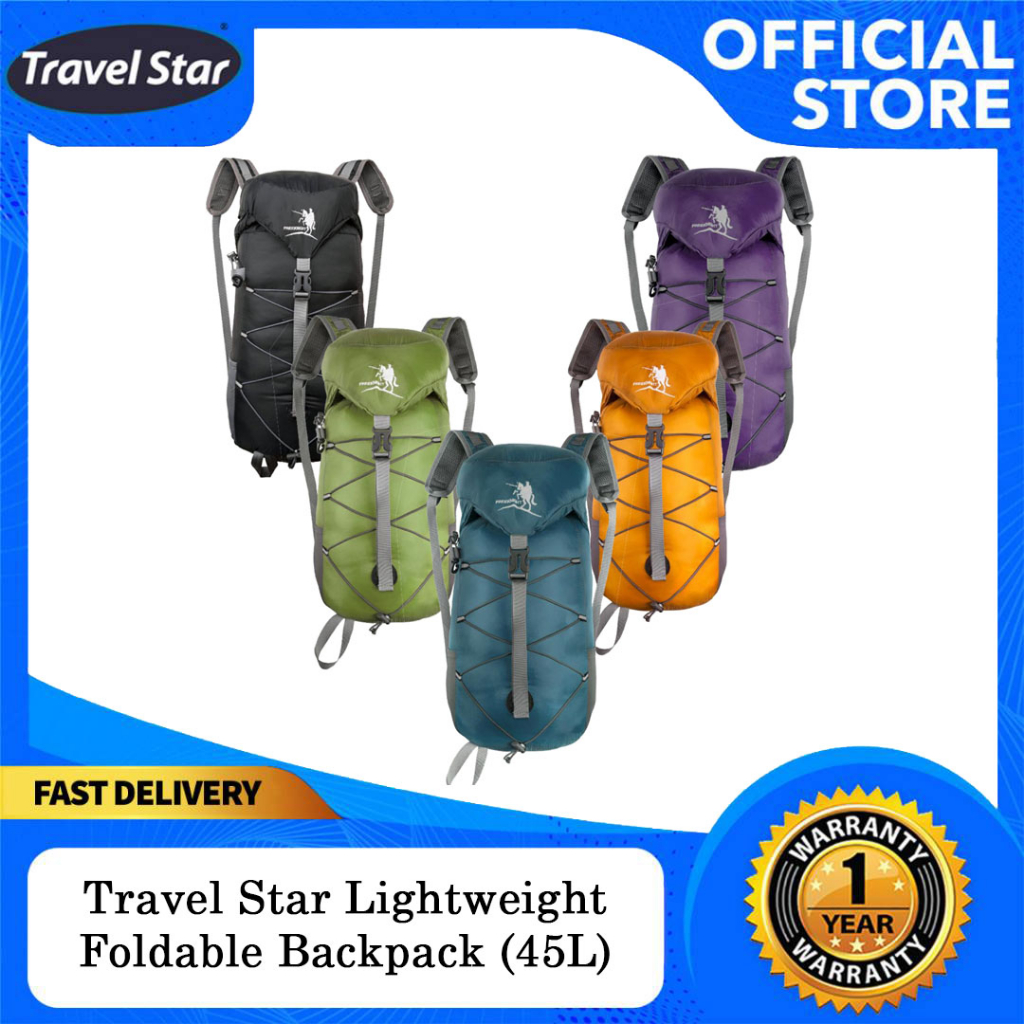 Travel Star Lightweight Foldable Backpack (45L) | Shopee Malaysia