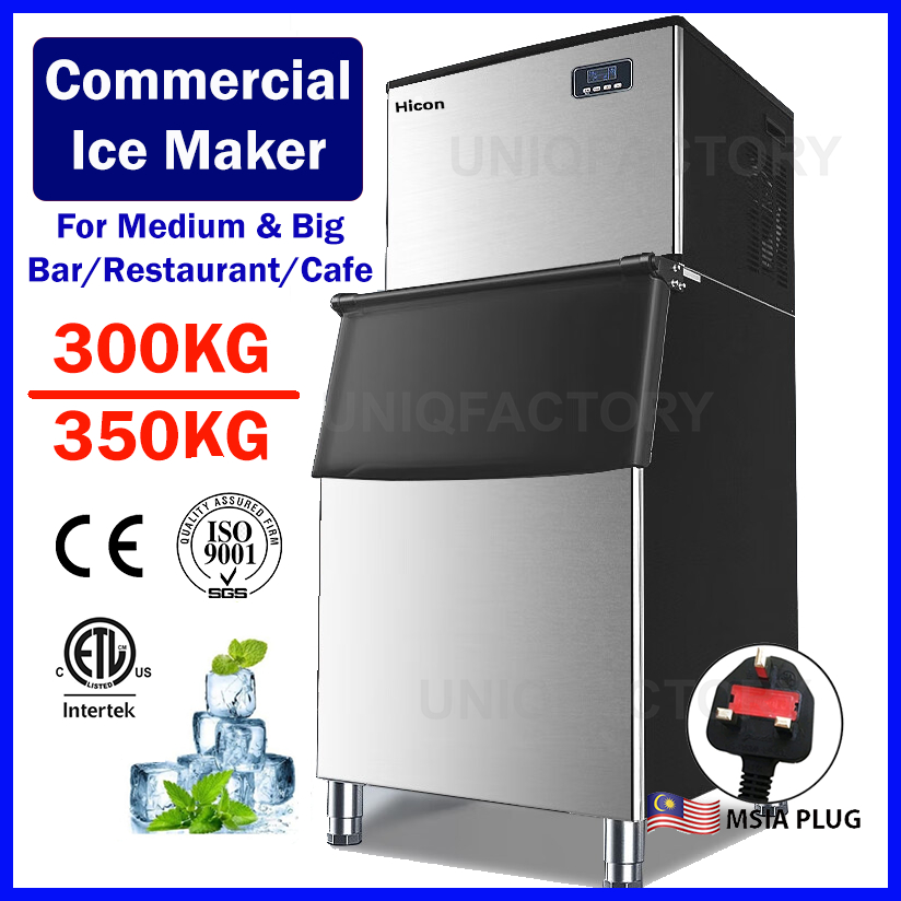 (300kg & 350kg) Commercial Ice Maker Machine Large Ice Cube Making ...