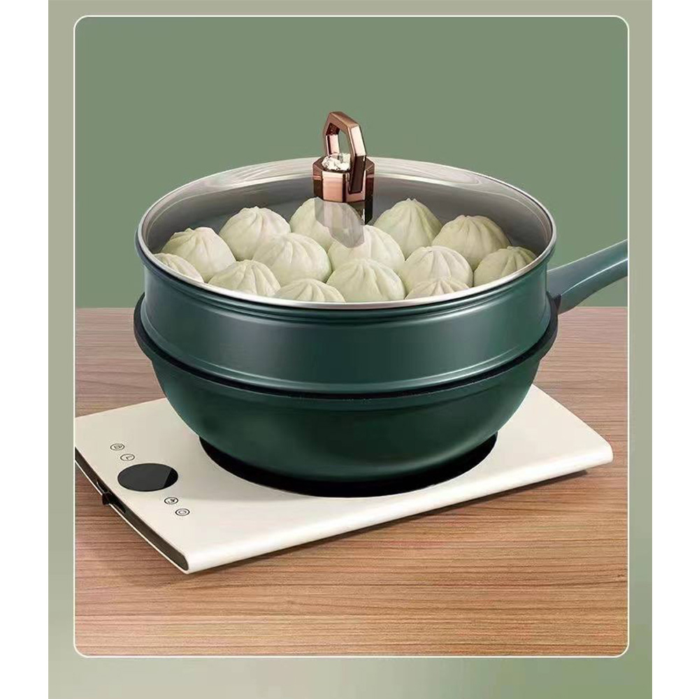 Swiss Thomas Household Queen Nonstick Pot Steamer, Frying Pan Pot with ...