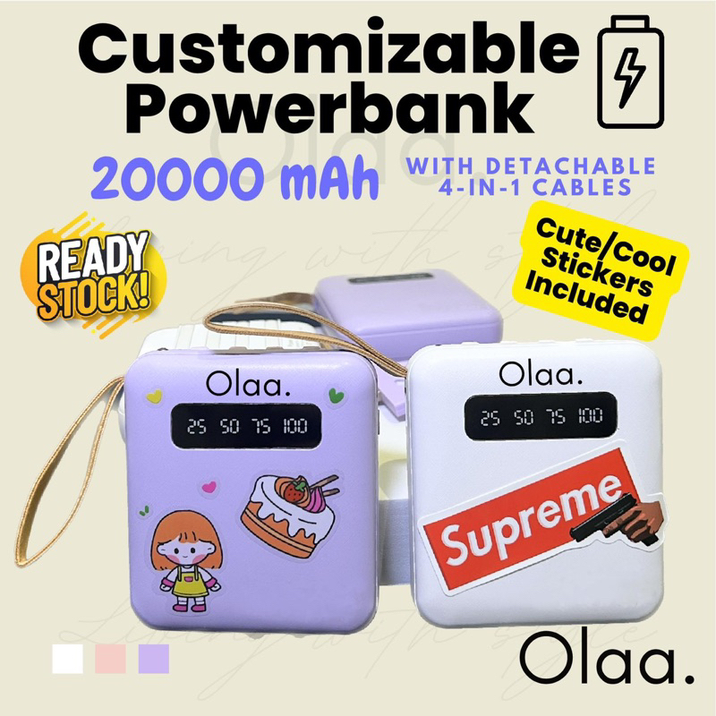 Quality Aesthetic Customizable Mini Power Bank 20000mAh USB Portable ...