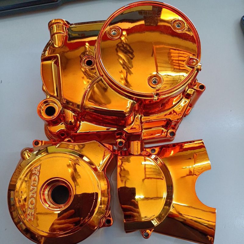 (STOK CLEARANCE)HONDA DREAM/WAVE100 ENGINE COVER SET GOLD KULIT ENGINE ...