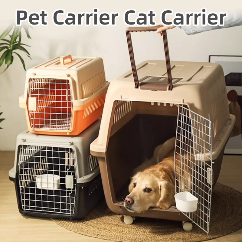 Pet Dog Cat Carrier Portable Travel Kennel Bag Sangkar Anjing | Shopee ...