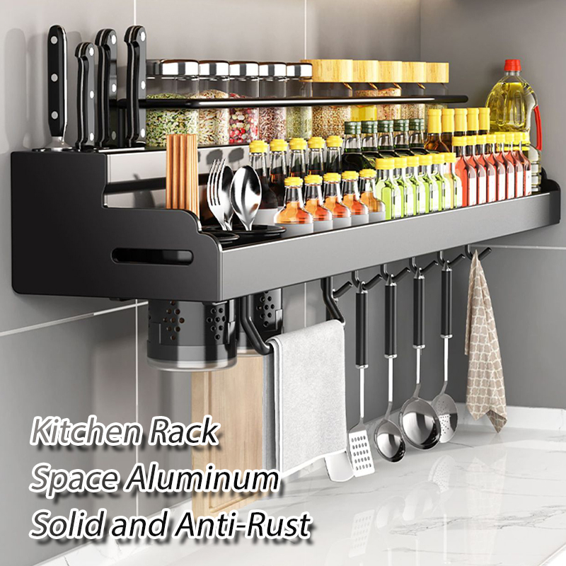 [Ready stock] Spice Rack Hanging Kitchen Rack Organizer Rak Rempah ...