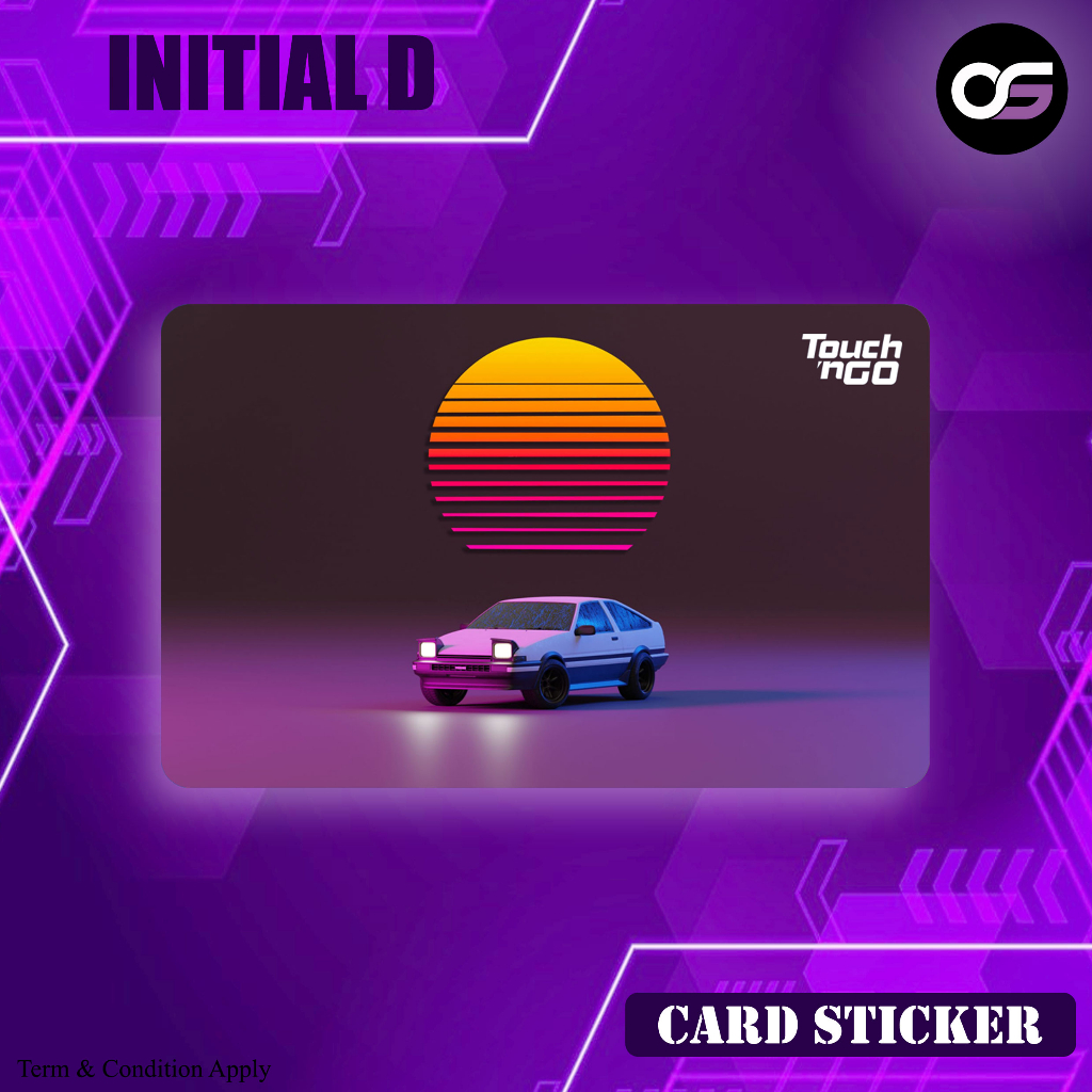 INITIAL D (SERIES 4) - Touch n Go Card Sticker Cover (Waterproof, High ...