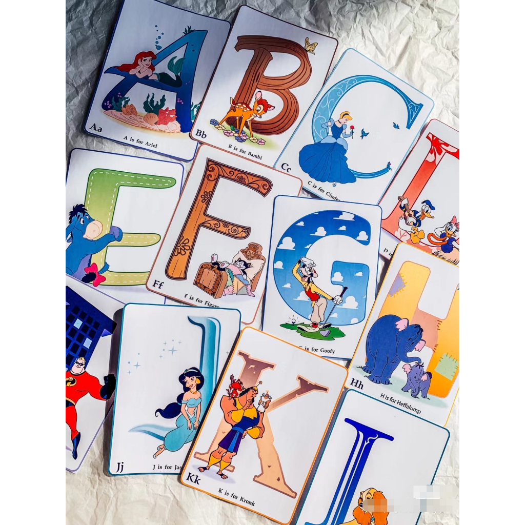 PDF] Alphabet Disney Flashcards Kids Activity Printable Montessori ...