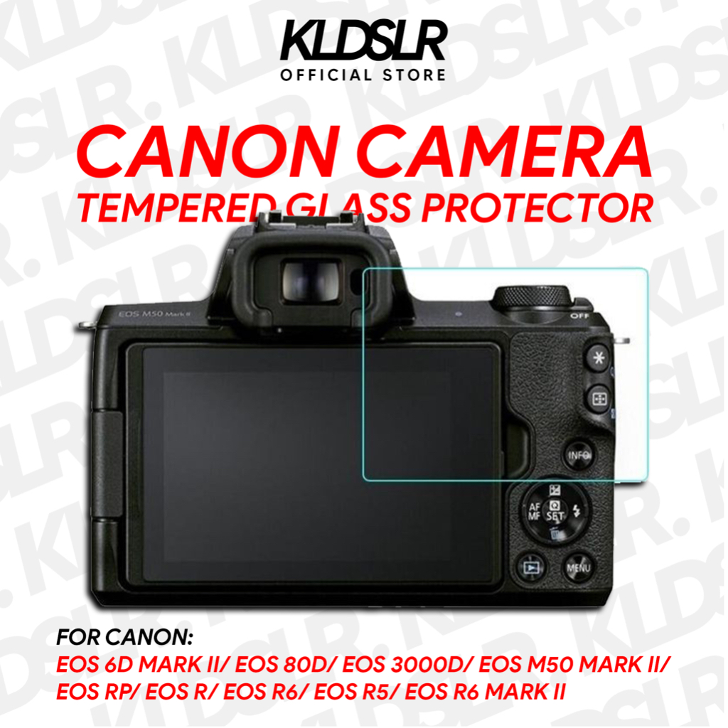 Canon Camera Clear HD Tempered Glass Screen Protector for EOS 3000D/ 6D ...