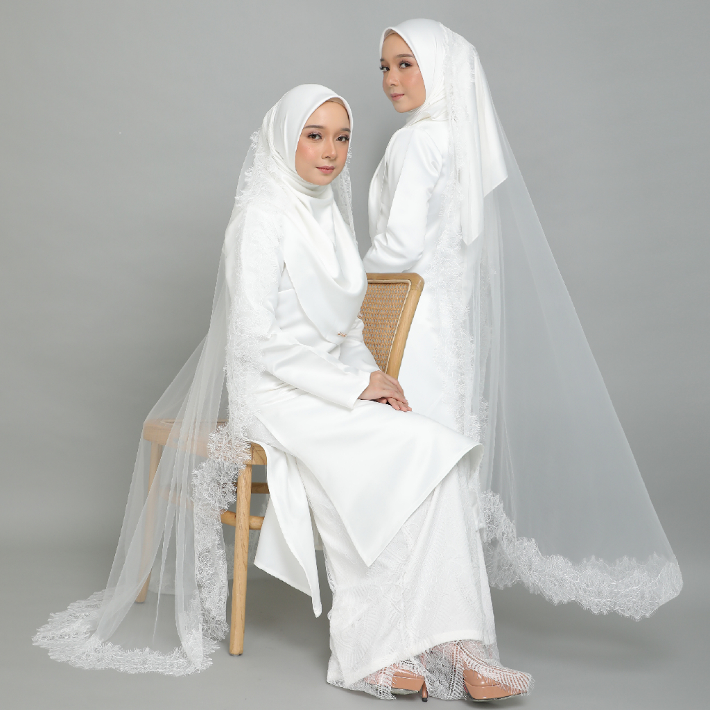 [KATELYN VEIL] Nikah, Bride Veil, Veil Minimalist, Veil Off white ...