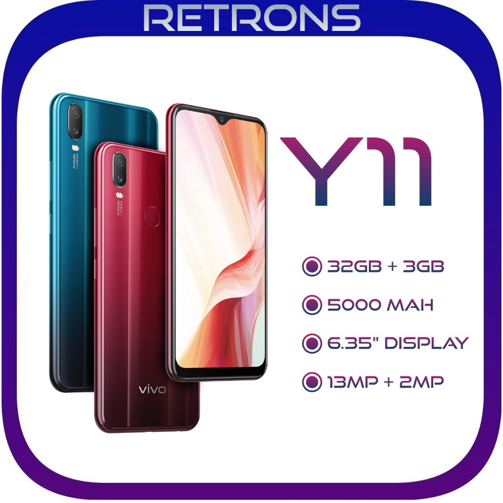 Vivo Y11 (2019) 32GB 3GB RAM | 6.35" Display | Android 9.0 | 5000 mAh | 13MP + 2MP Camera ...