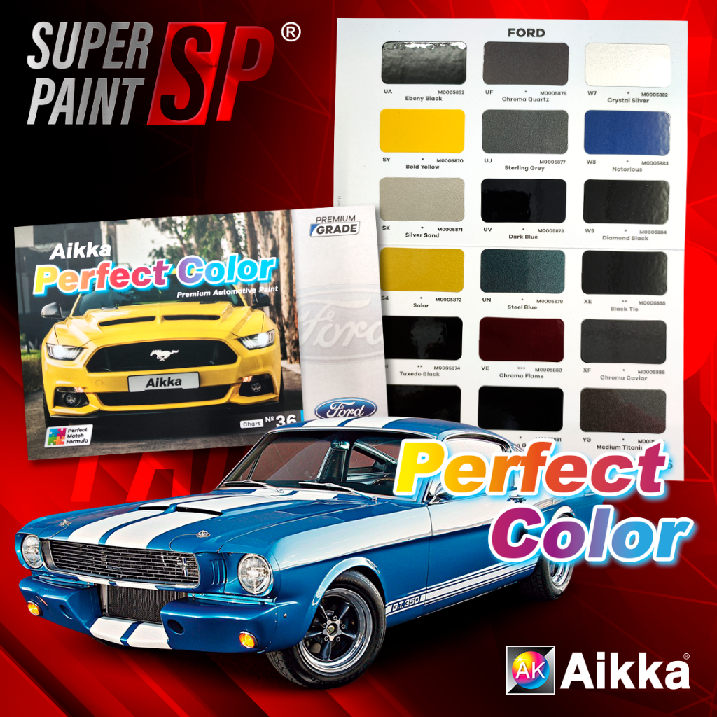Aikka Perfect Color Chart No36 FORD Original 2K Car Paint Aerosol Touch ...