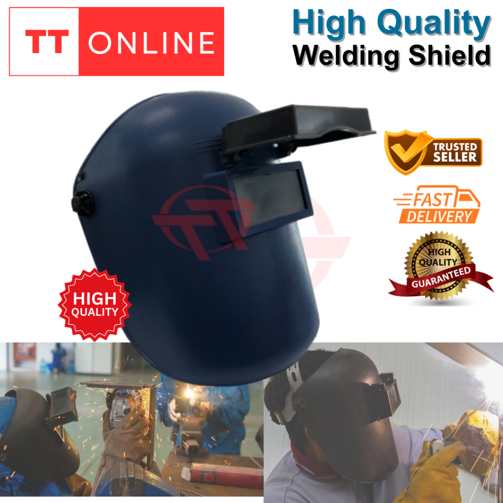 [High Quality] Welding Industrial Head Shield Helmet and Black Lens ...