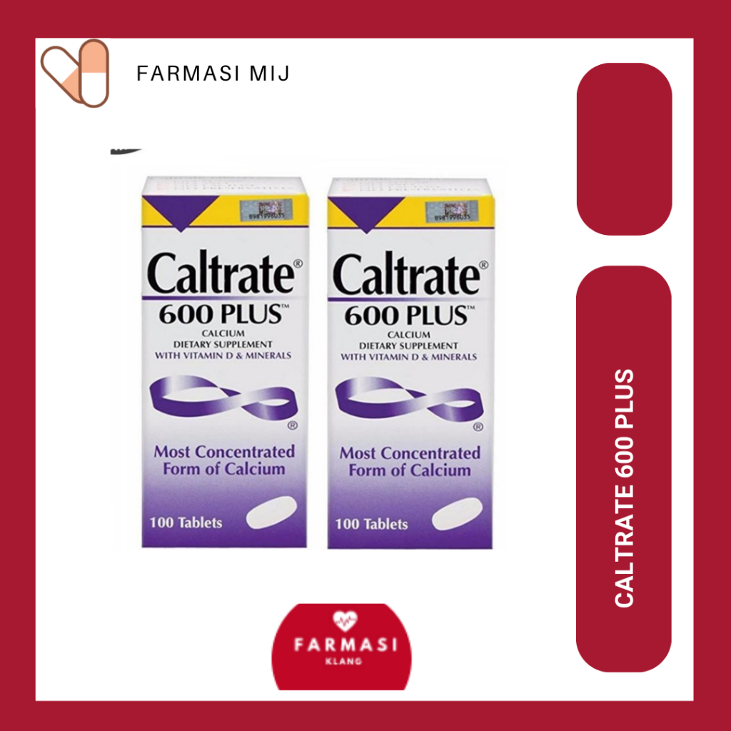 CALTRATE 600 PLUS TABLETS 60S TWIN (EXP : 03/2023) | Shopee Malaysia