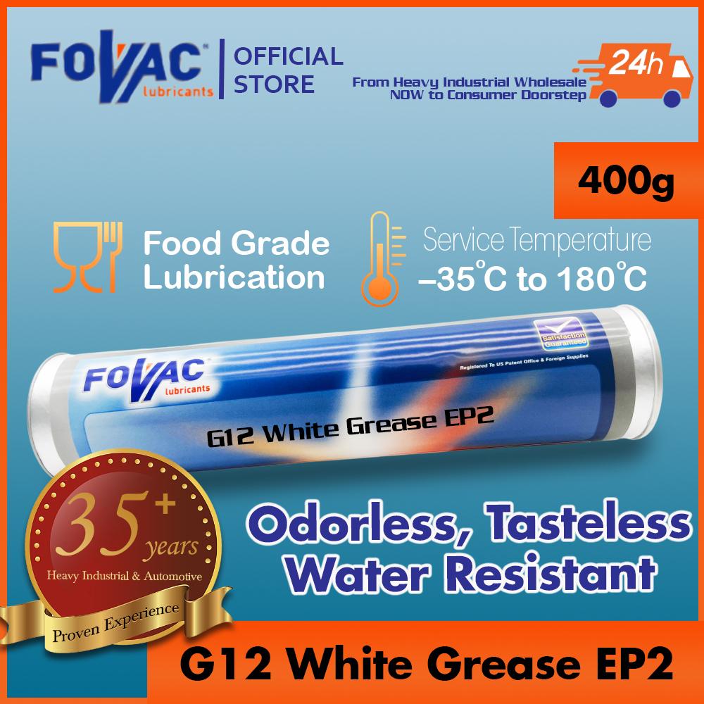 FOVAC G12 White Grease/ Food Grade Grease - 400g | Shopee Malaysia