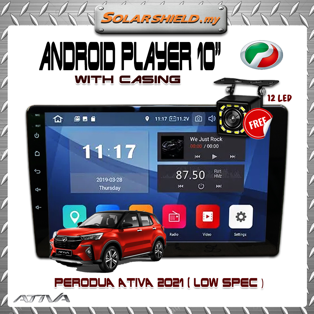 Perodua Ativa 2021 ( Low Spec ) 10'' Android Player GPS Waze Android 8. ...