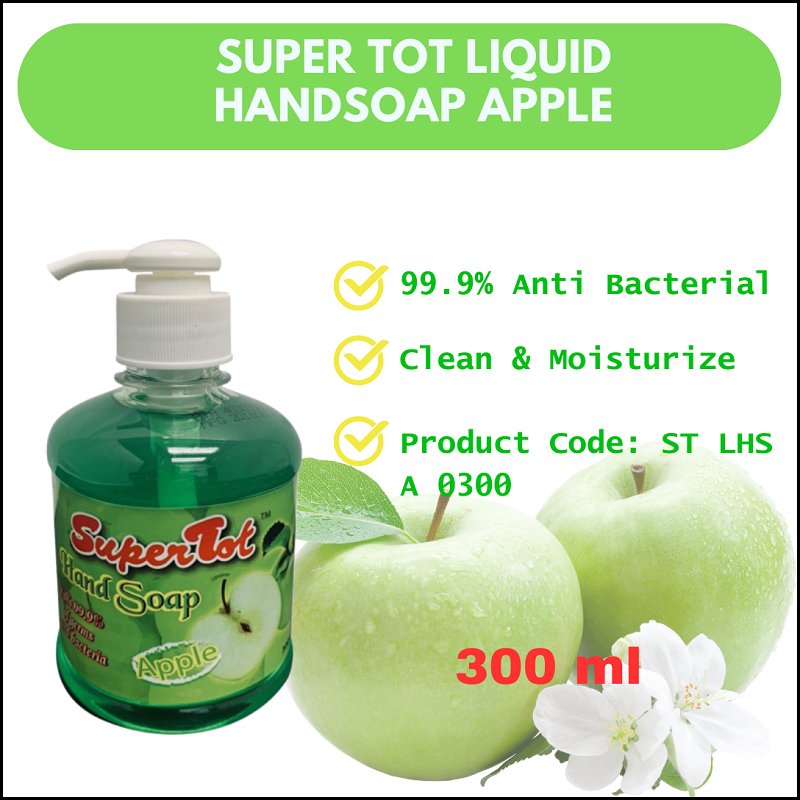 Super Tot Liquid Hand Soap Apple 300ml | Shopee Malaysia