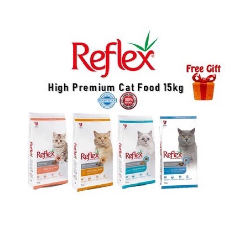 Reflex Cat Dry Food Repack 1kg Kitten Adult Salmon Chicken Sterilised ...