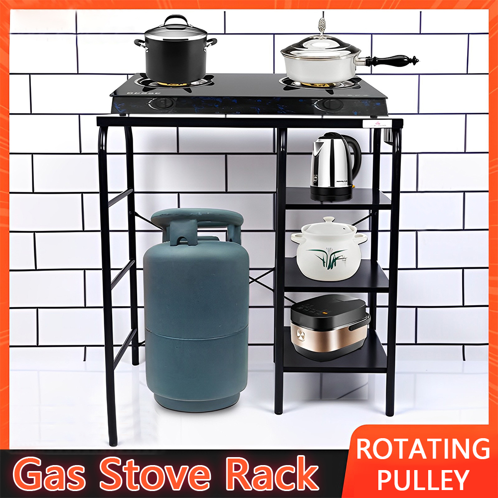 Rack Dapur Gas Carbon Steel Stove Rack Gas Storage Rack Kitchen ...