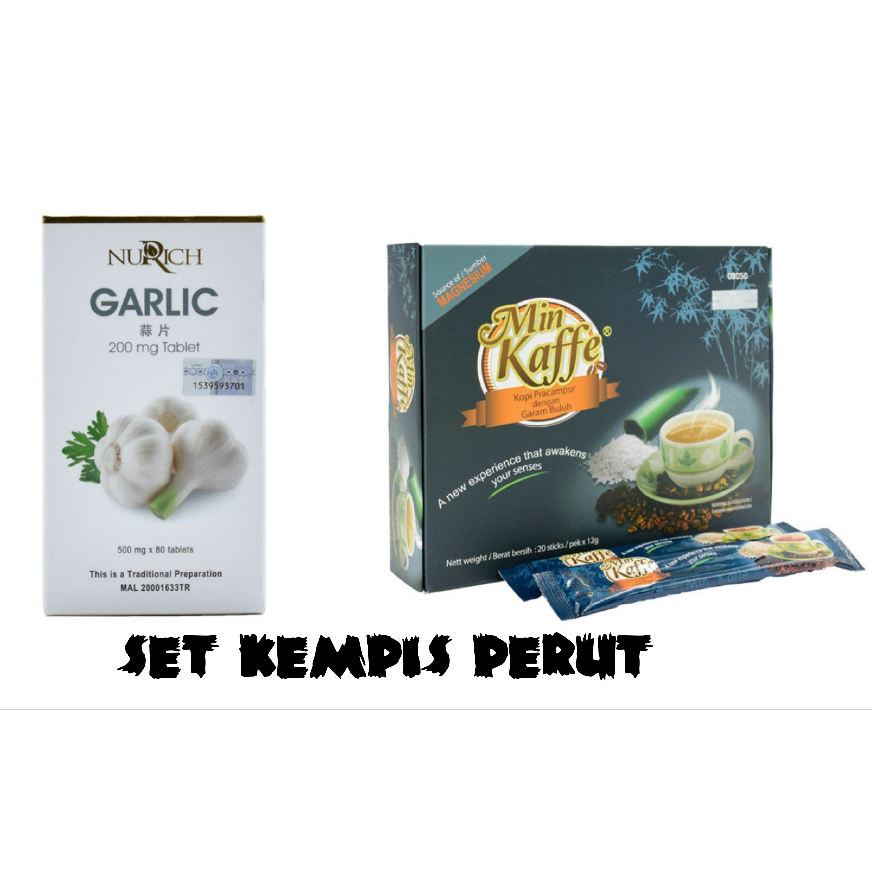 Set Kempis Perut min kopi kapsul garlic bawang putih buang angin ...