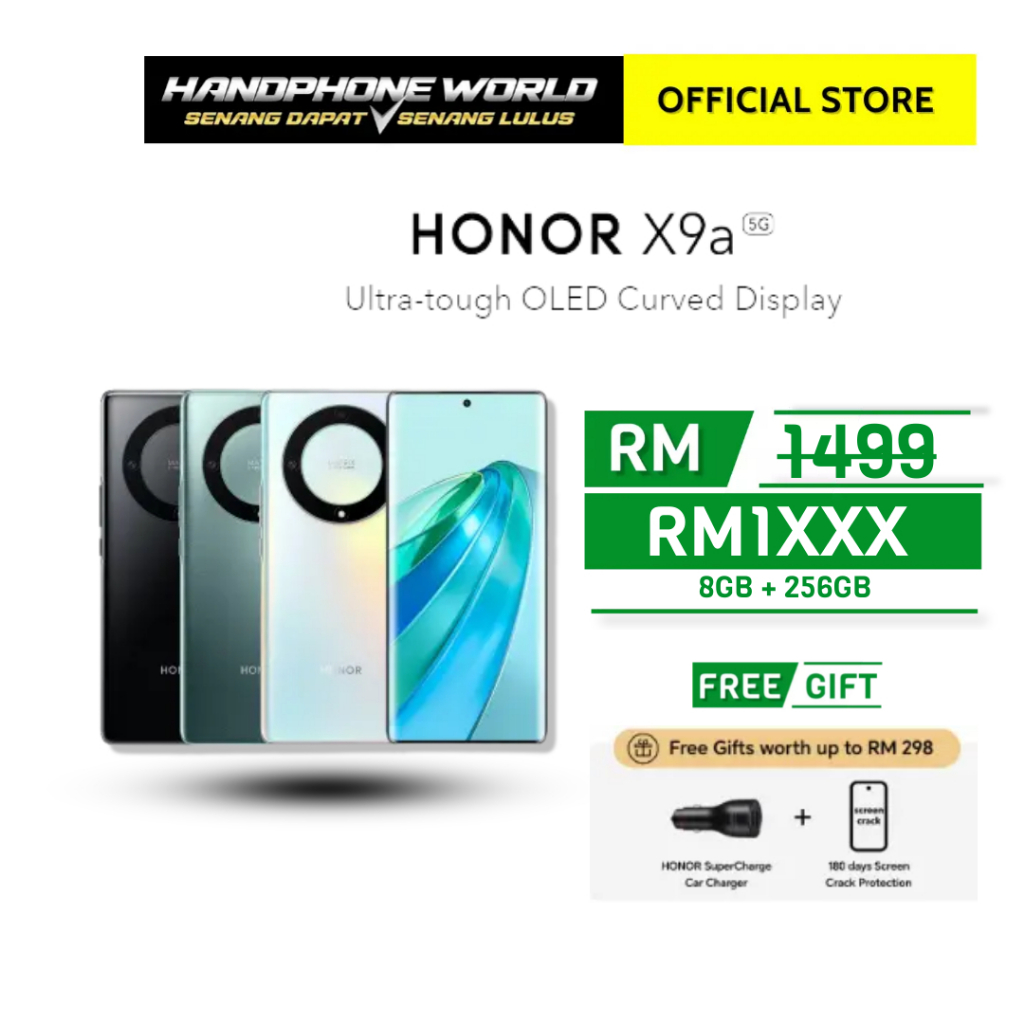 Honor X9a 5G (8GB RAM + 256GB ROM) | 64MP MAIN CAMERA | DURABLE CURVE ...