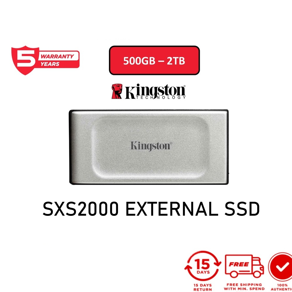 KINGSTON EXTERNAL SSD XS2000 XS1000 SXS2000 500GB 1TB 2TB 4TB PORTABLE ...