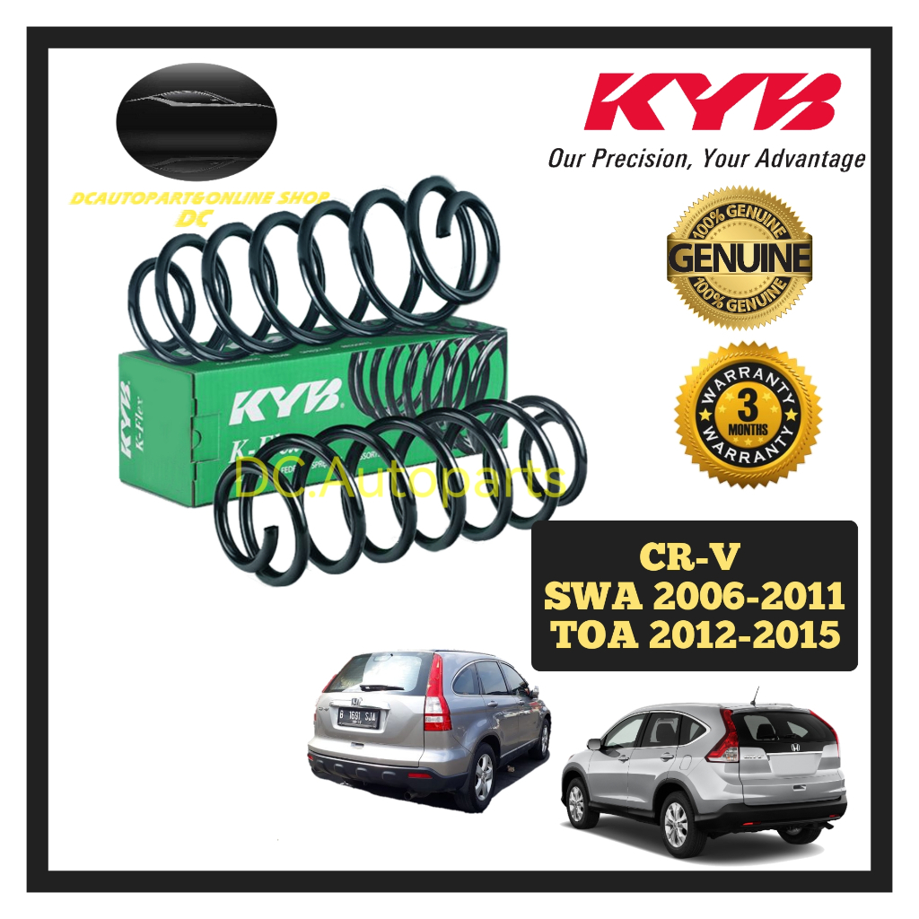 KYB K-FLEX COIL SPRING HONDA CRV CR-V SWA TOA 2006-2015 FRONT OR REAR | Shopee Malaysia