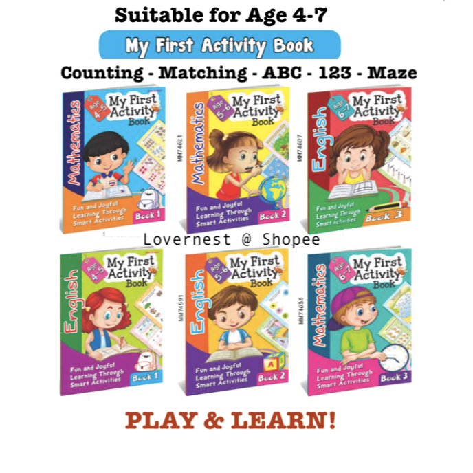 My First Activity Book English Mathematics For Age 4-7 Kindergarten ...