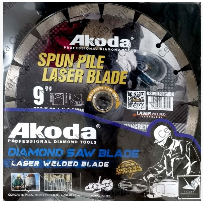 Akoda 9" Spun Pile Laser Blade Diamond Saw Blade Cutting Disc | Shopee Malaysia