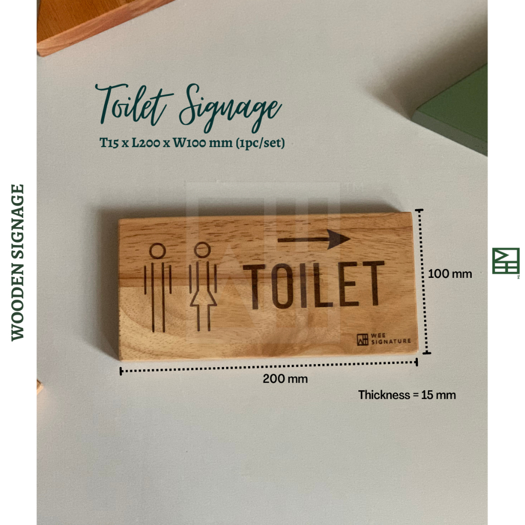 Wee Signature - Wooden Signage Rubber Wood |Open Closed Sign | Door ...