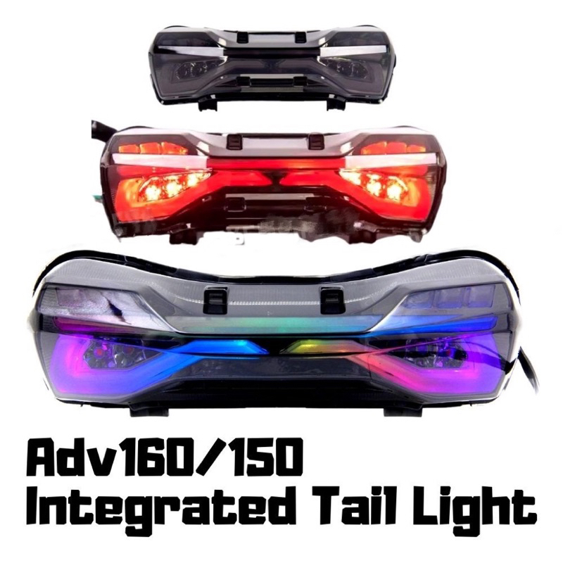 HONDA ADV 160 ADV150 NEW TAIL LAMP LED INTEGRATED RAINBOW LED REAR TAIL ...