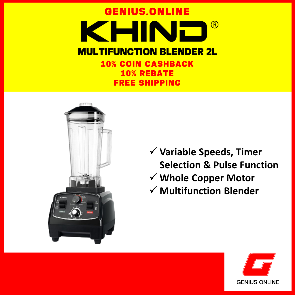 KHIND Commercial Pro Heavy Duty Ice Blender (2L) BL2000P | Shopee Malaysia