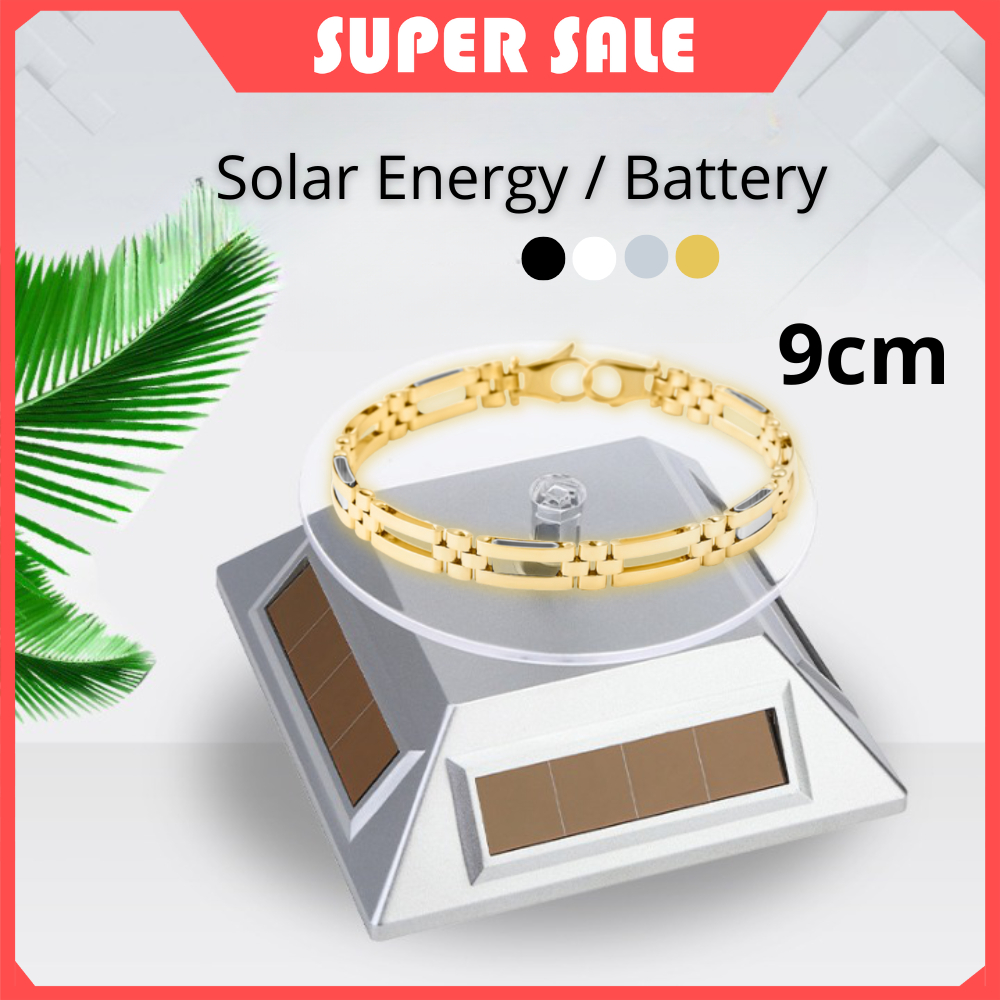 9cm Rotating Display Stand Mini 360 Degree Rotating Turntable Electric ...