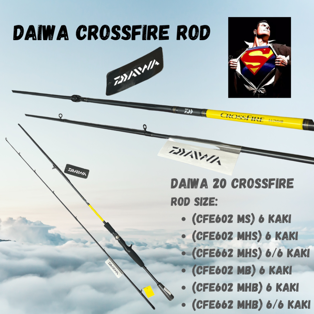 Daiwa Crossfire Fishing Rod Spinning Rod / Baitcasting Rod | Shopee Malaysia