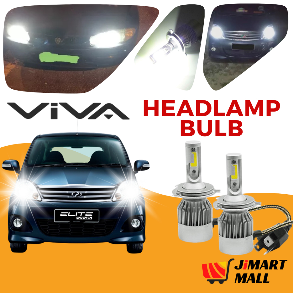 PERODUA VIVA HEADLAMP LED BULB 6000K White Car Head Light Lamp ...