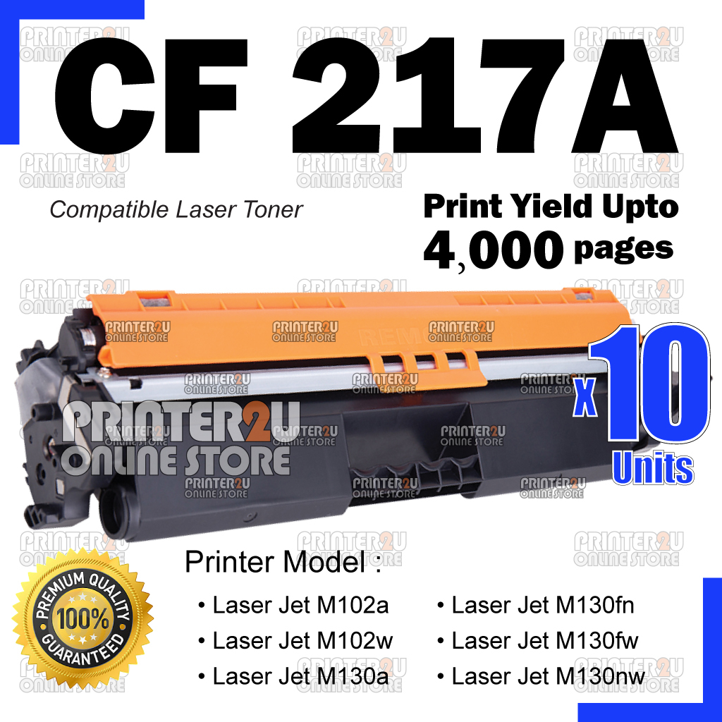 10x Compatible Laser Toner to HP CF217A 17A HP17A LaserJet Pro M102 ...
