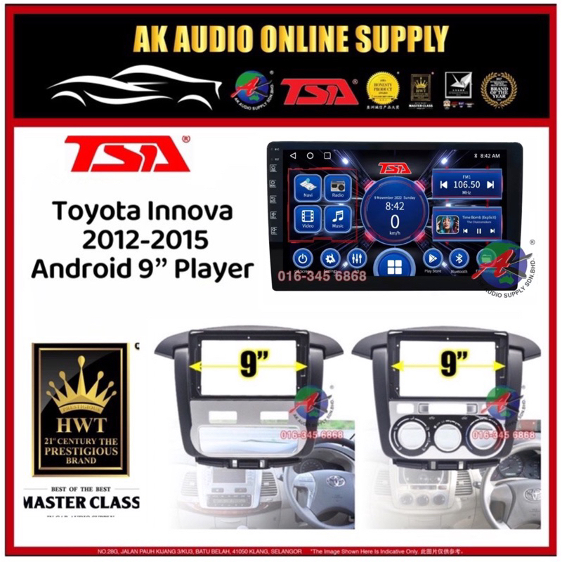 [ MTK 2+32GB ] TSA Toyota Innova 2012 - 2015 Android 9'' inch Car ...