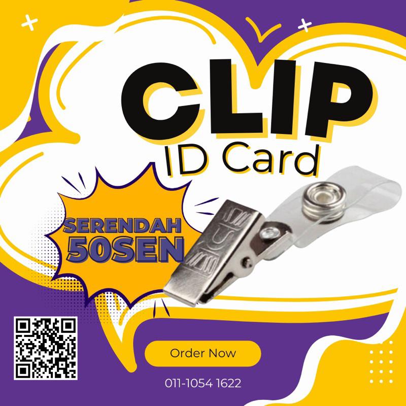 ADD ON CLIP ID CARD PIN | Shopee Malaysia