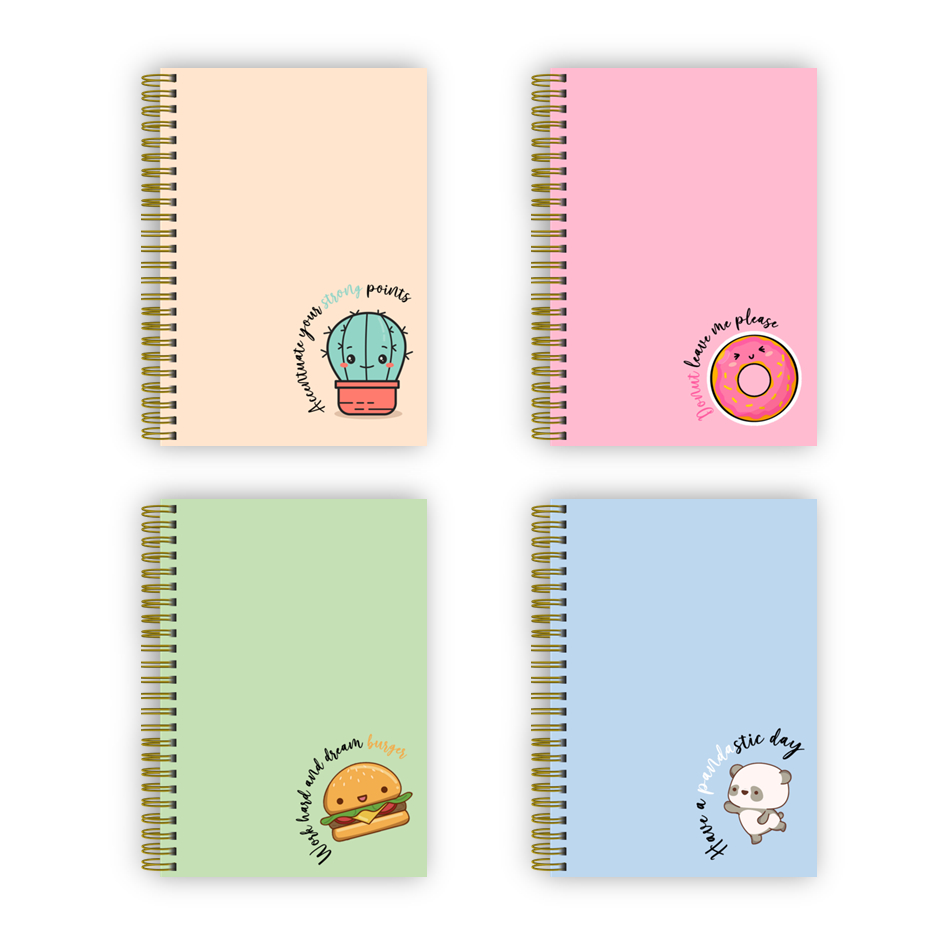 A5 Softcover notebook blank / line / dotted /cute / exercise book ...