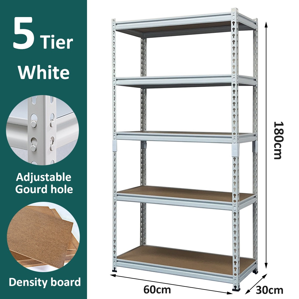 HM 3/4/5 Tier Metal Adjustable Boltless Rack Warehouse Rak Barang Rak ...