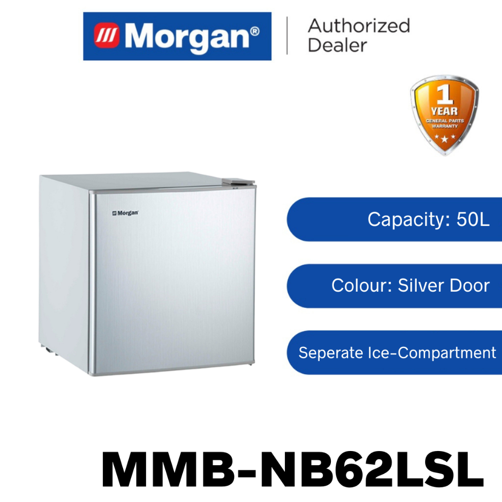 Morgan 50L Mini Bar Refrigerator Silver Door MMB-NB62LSL / Black MMB ...