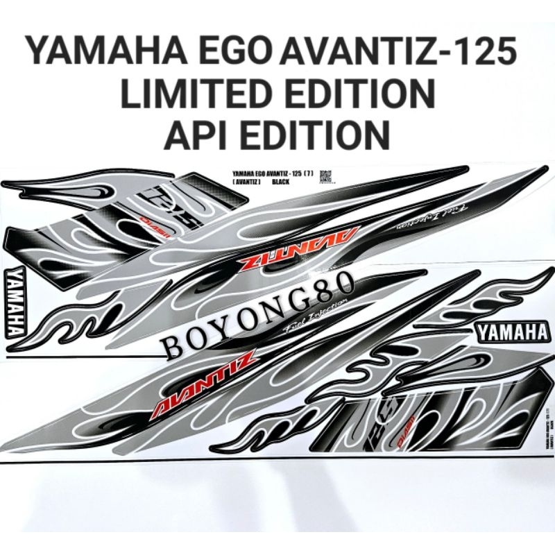 YAMAHA EGO AVANTIZ 125 CUSTOM DESIGN API SPECIAL EDITION BODY STICKER ...