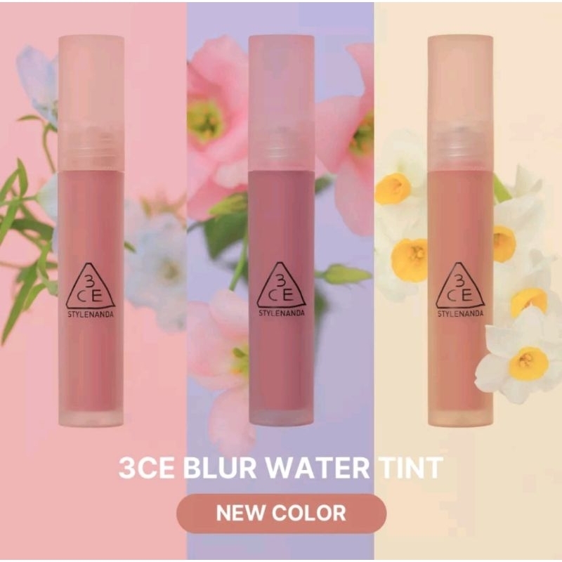 3CE Blur Water Tint Lip Tint Laydown Sepia Transferproof Long Lasting ...