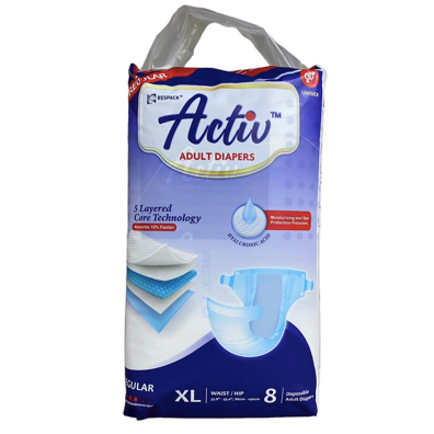 Activ Adult Diapers Regular M/L/XL 8pcs | Shopee Malaysia