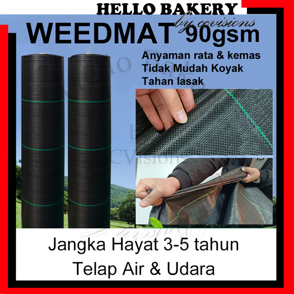 Weedmat 200m Gardening Tools Equipment Penutup Tanah Kawalan Rumput ...