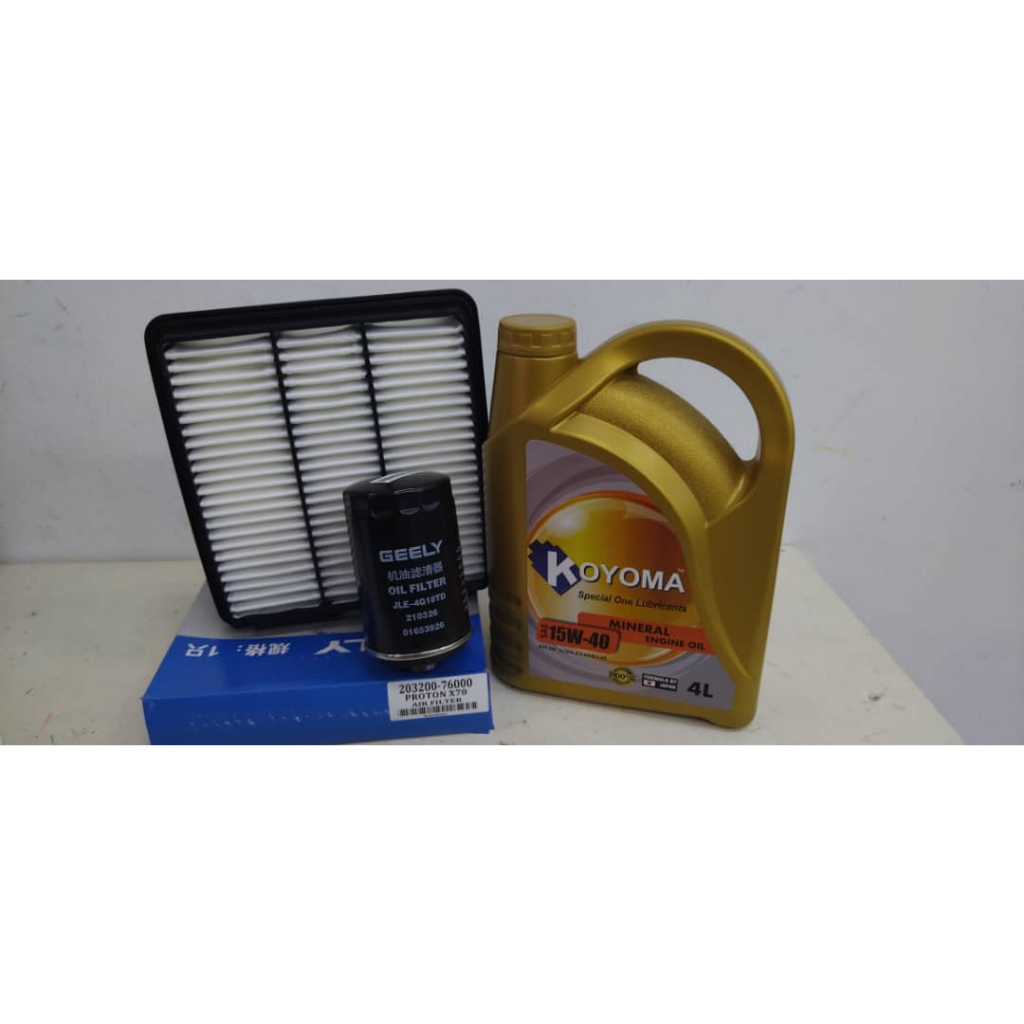 PROTON X70 1.8 OIL FILTER + AIR FILTER + KOYOMA 15W40 MINERAL ENGINE ...