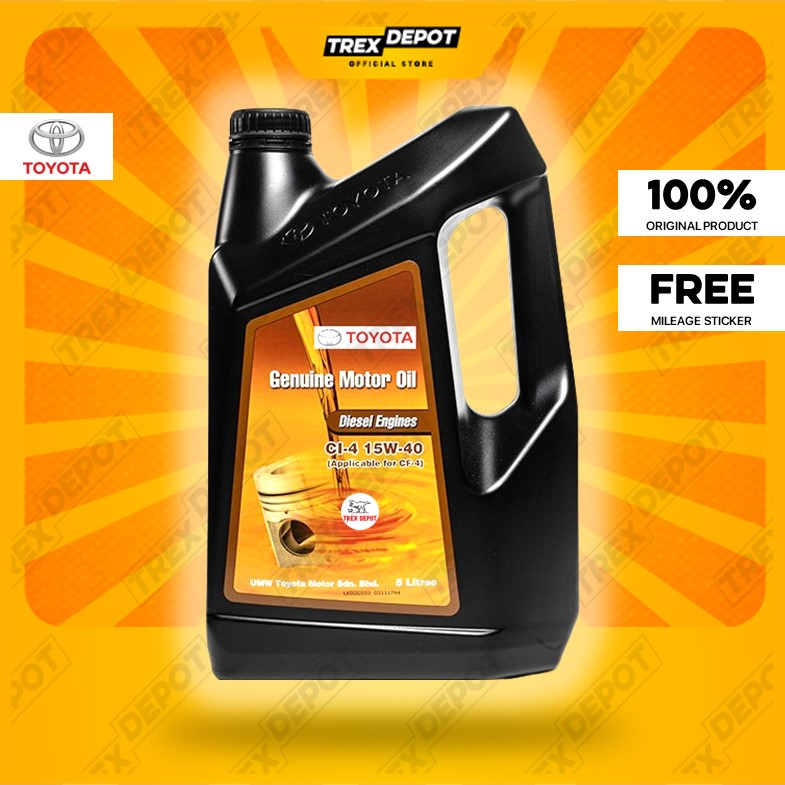 Toyota Genuine Diesel Engine Oil 15W40 (5L) | Shopee Malaysia