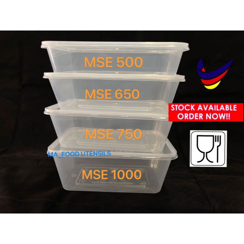 MSE Rectangle Container With Lid / Bekas Plastic Makanan | Shopee Malaysia