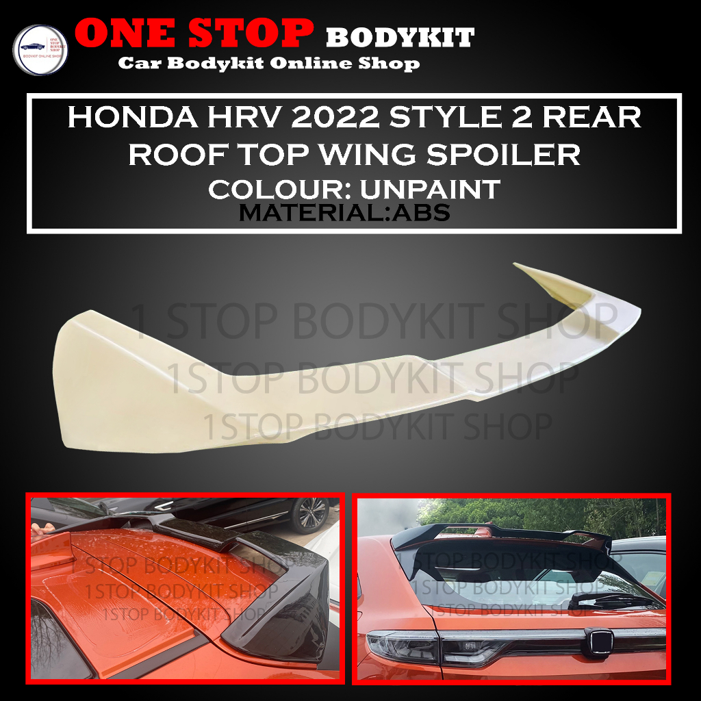 HONDA HRV 2022 STYLE 2 REAR ROOF TOP WING SPOILER ABS SKIRT LIP BODYKIT ...