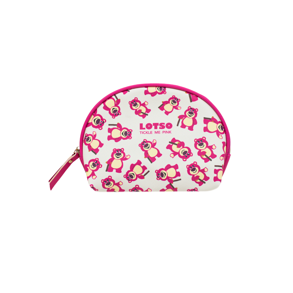 Disney Pixar Lotso PVC Round Cosmetic Bag - Tickle Me Pink | Shopee ...