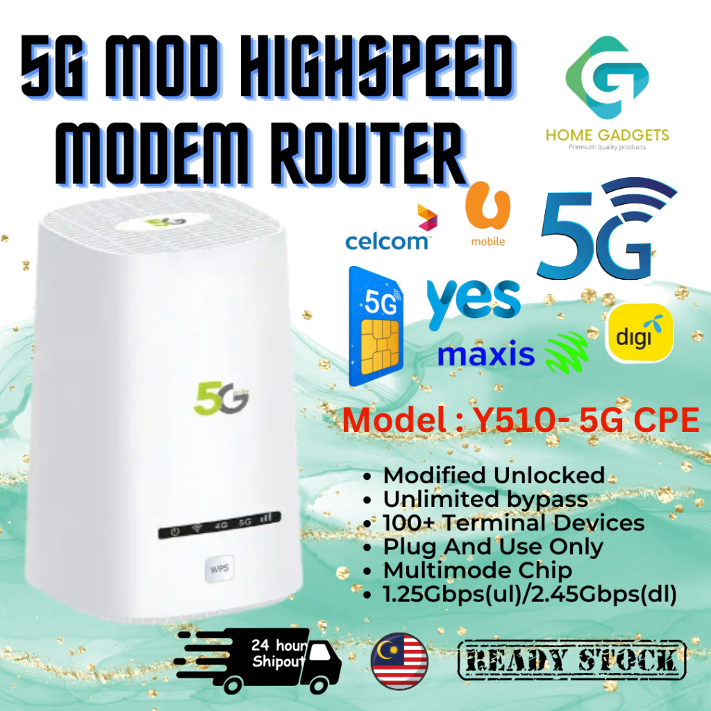 24hour Shipout Ready Stock Y510-5G CPE High Speed Modem Router 2023 Mods Unlocked Bypass ...